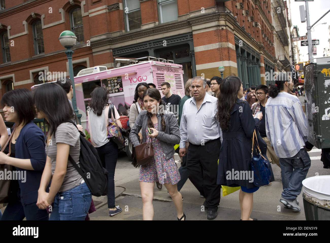 The sidewalks are always crowded in the trendy SOHO neighborhood in NYC ...