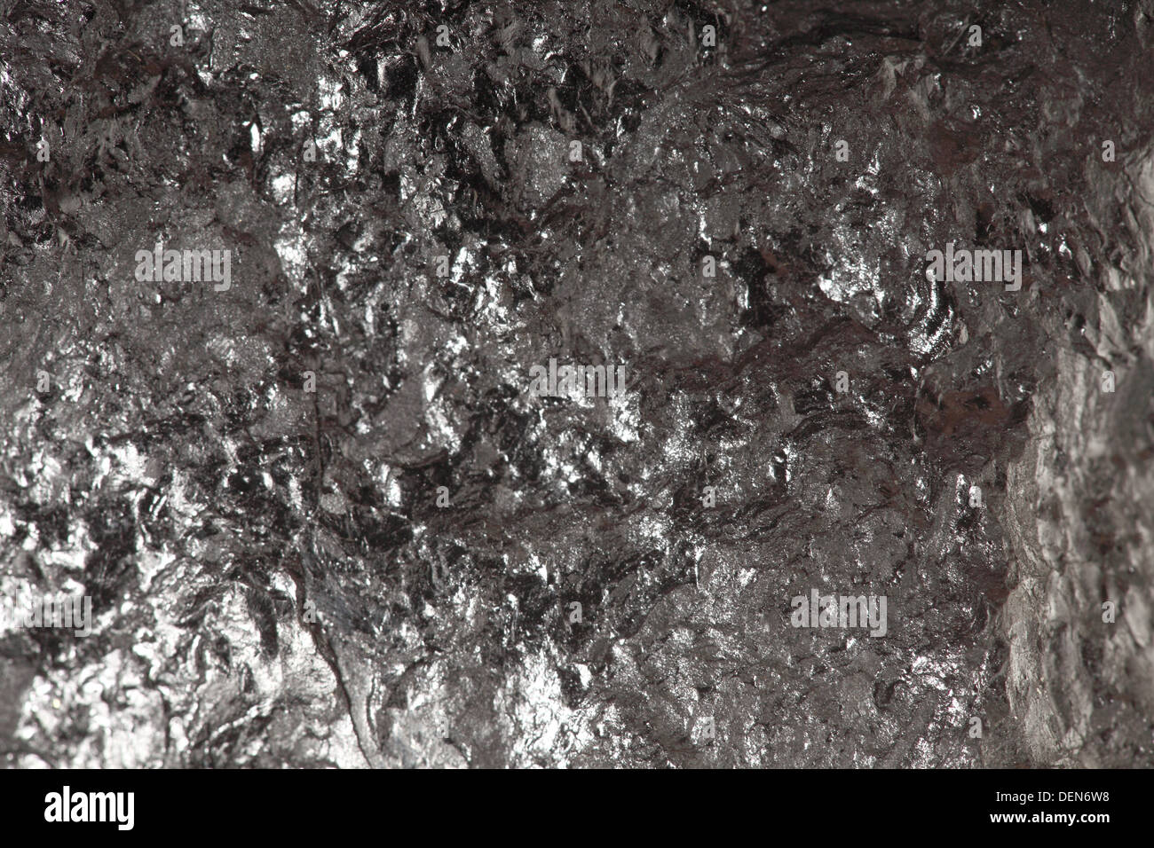 Black hard bituminous coal, carbon nugget closeup macro texture ...