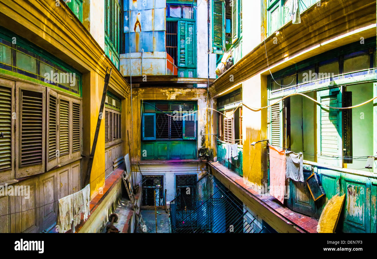 Cuban Apartment Courtyard Stock Photo - Alamy
