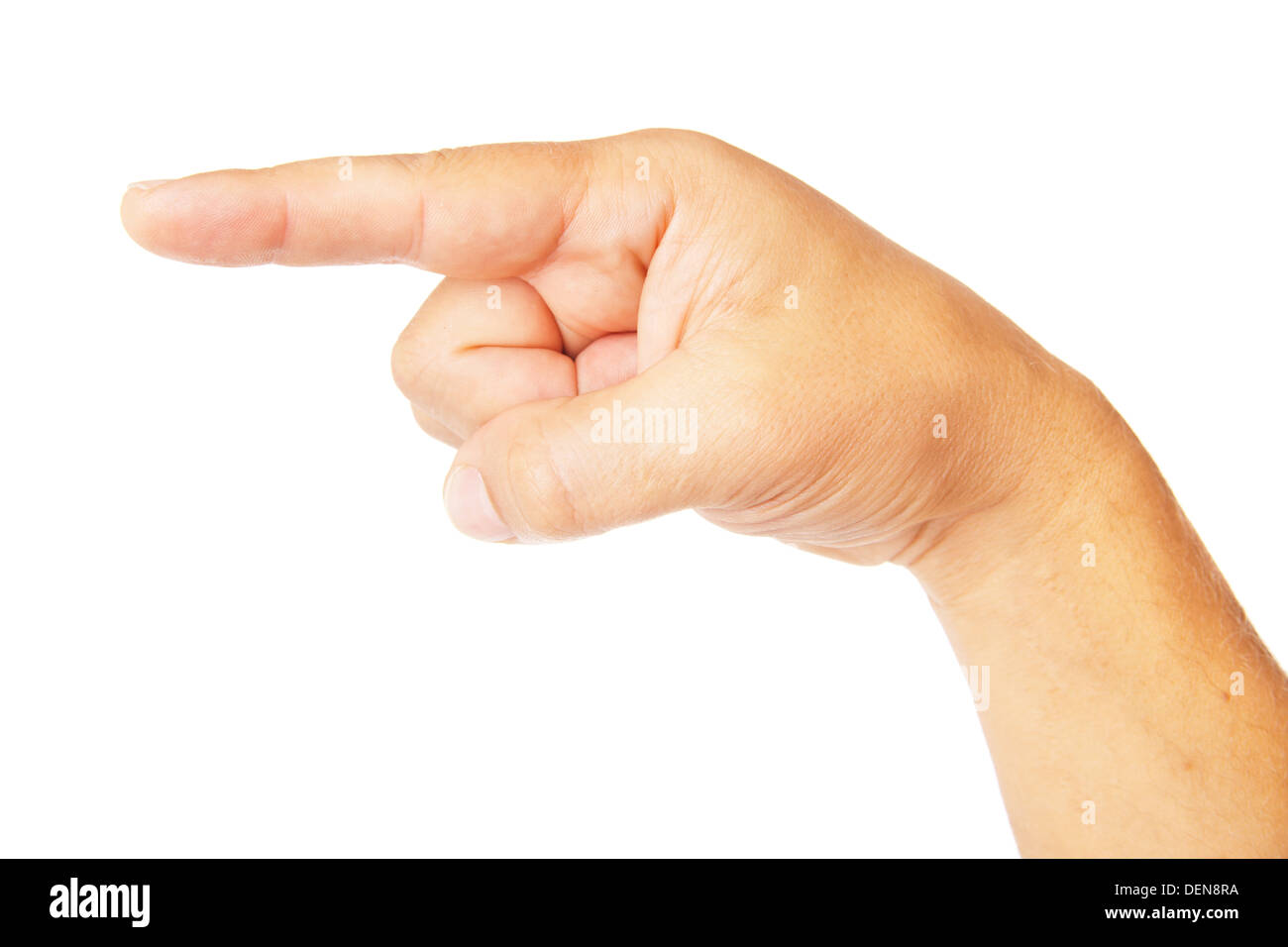 Hand poiting symbol isolated on white background Stock Photo - Alamy