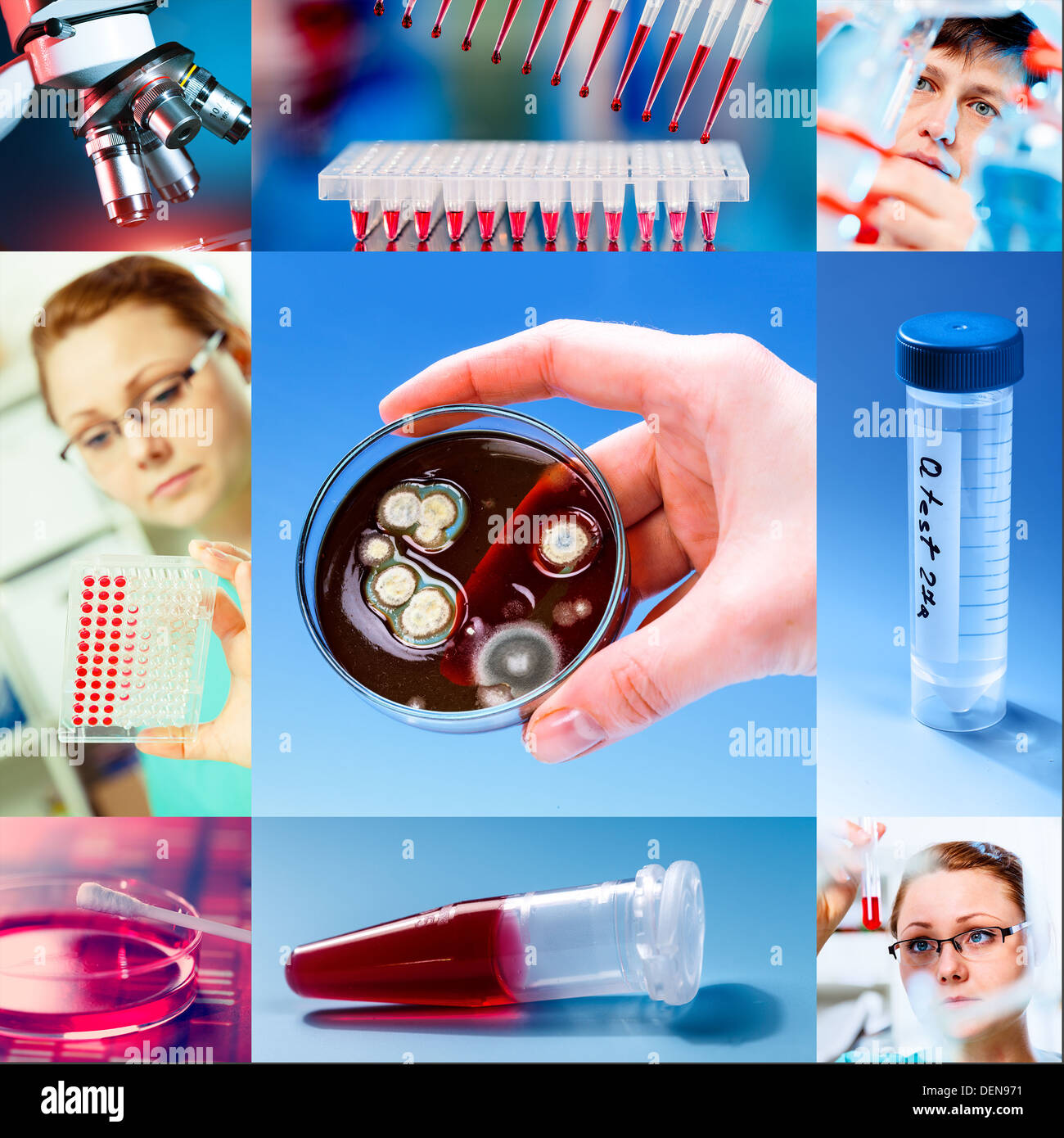 Scientific background collage. Medical research Stock Photo - Alamy