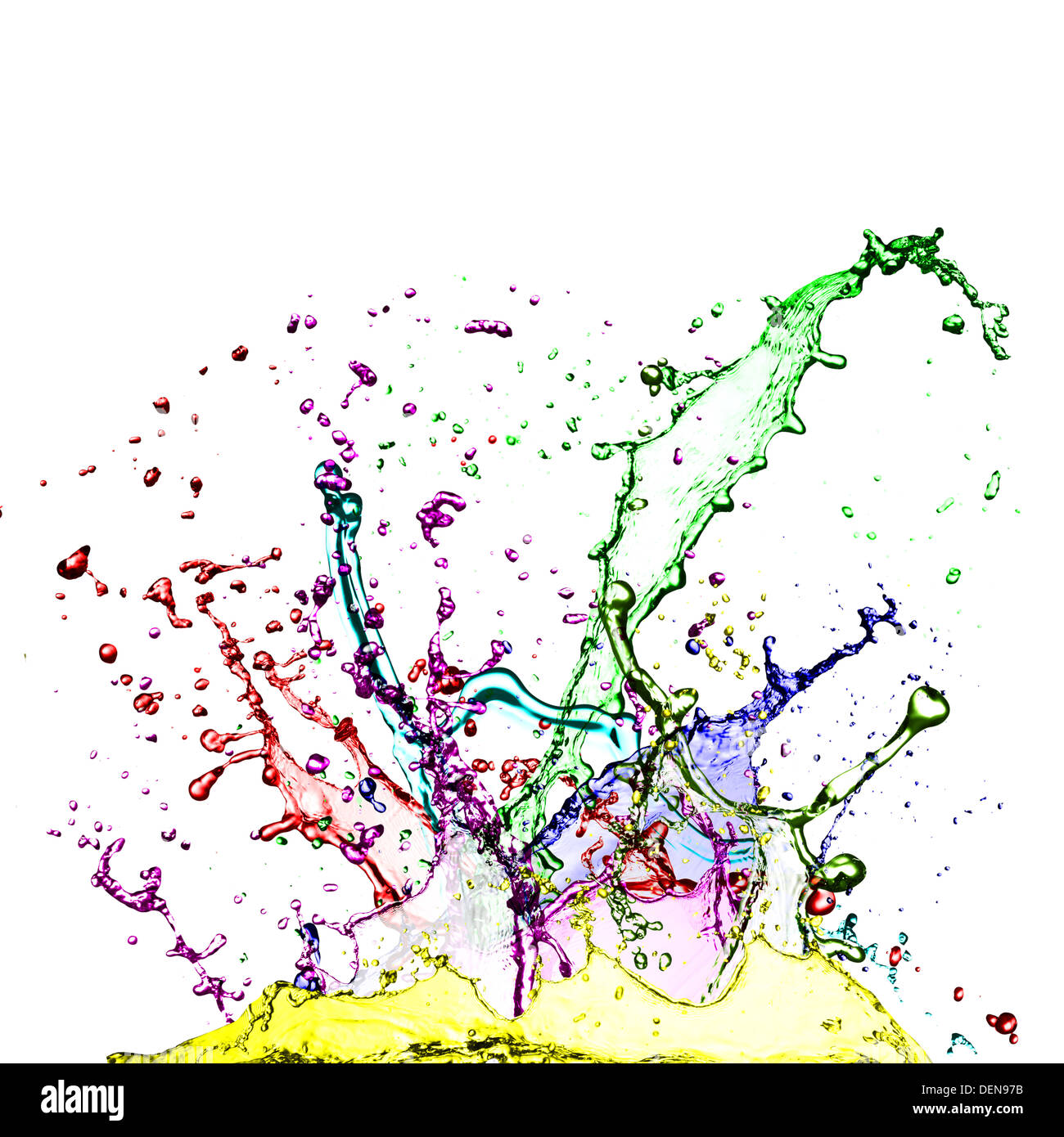 Colour splashes red blue yellow hi-res stock photography and images - Alamy