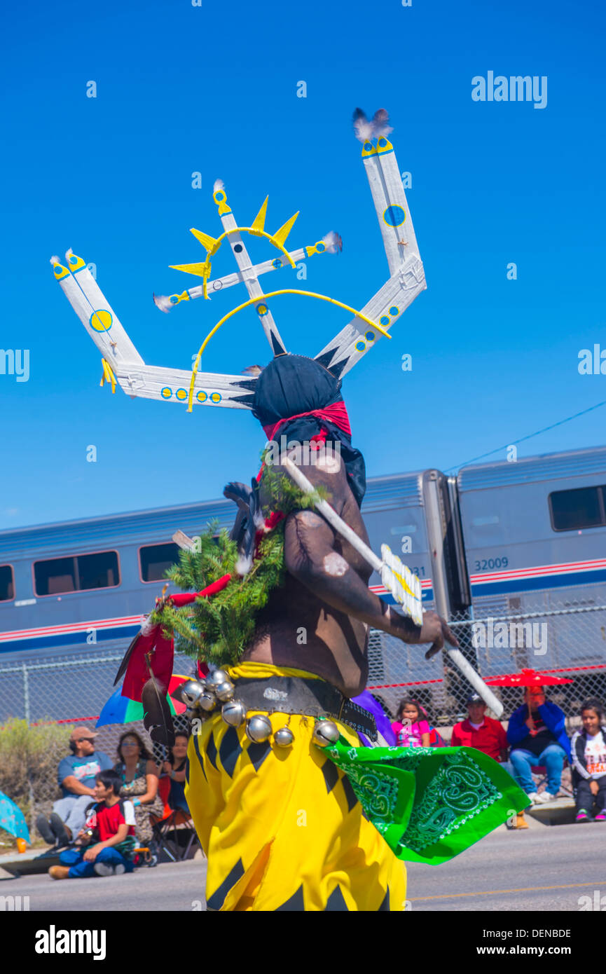 Apache dancer with traditional costume participates at the 92 annual ...