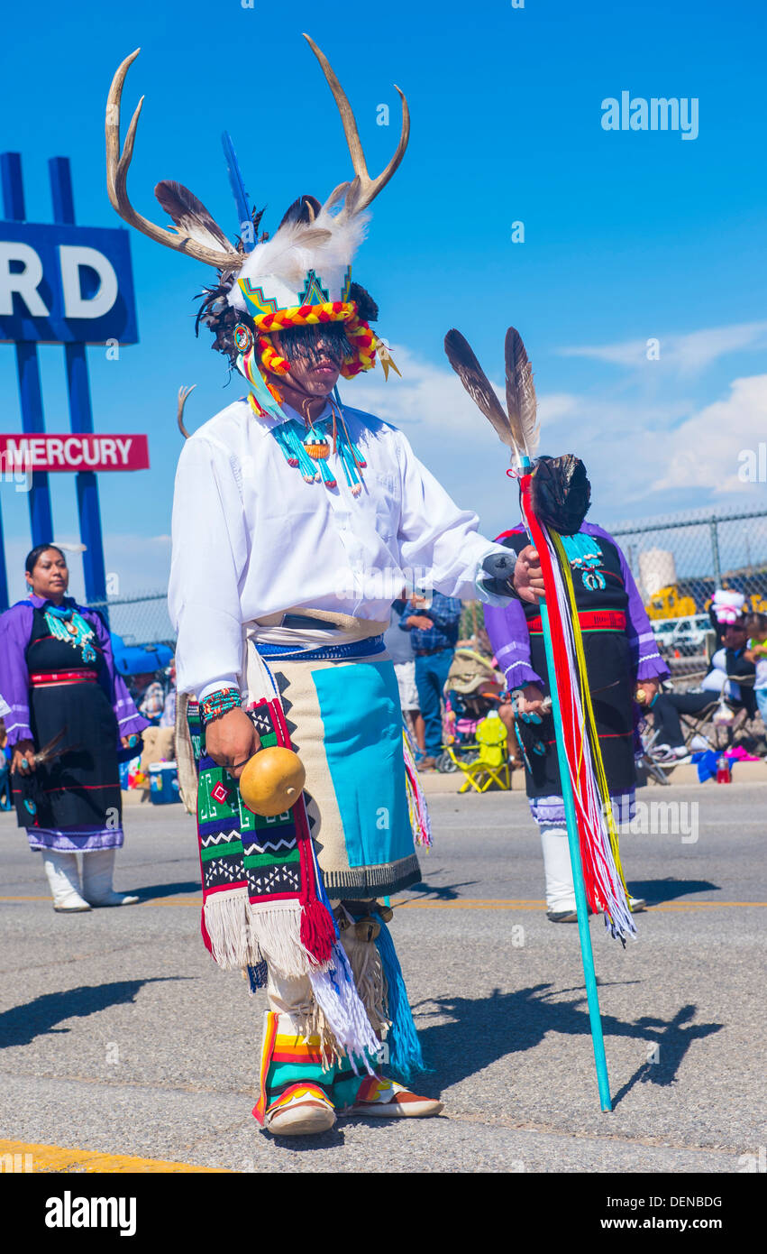 Native Americans with traditional costume participates at the 92 annual ...