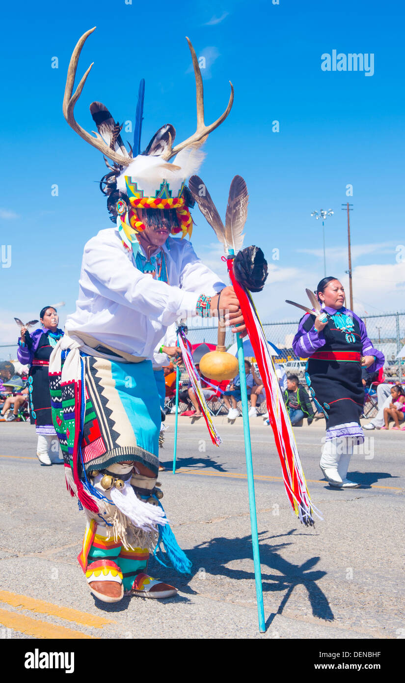 Native Americans with traditional costume participates at the 92 annual ...