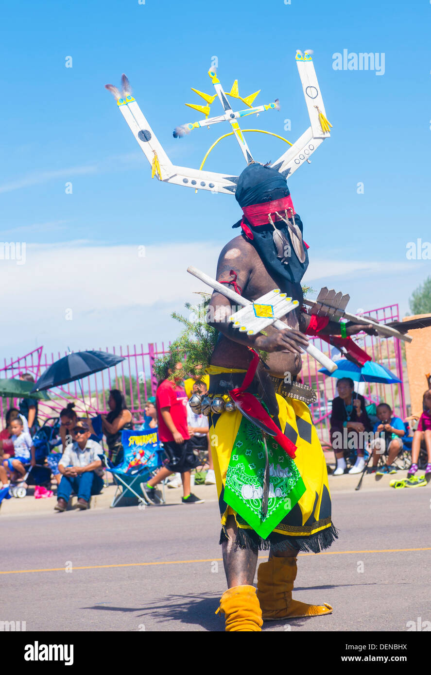 Apache dancer with traditional costume participates at the 92 annual ...