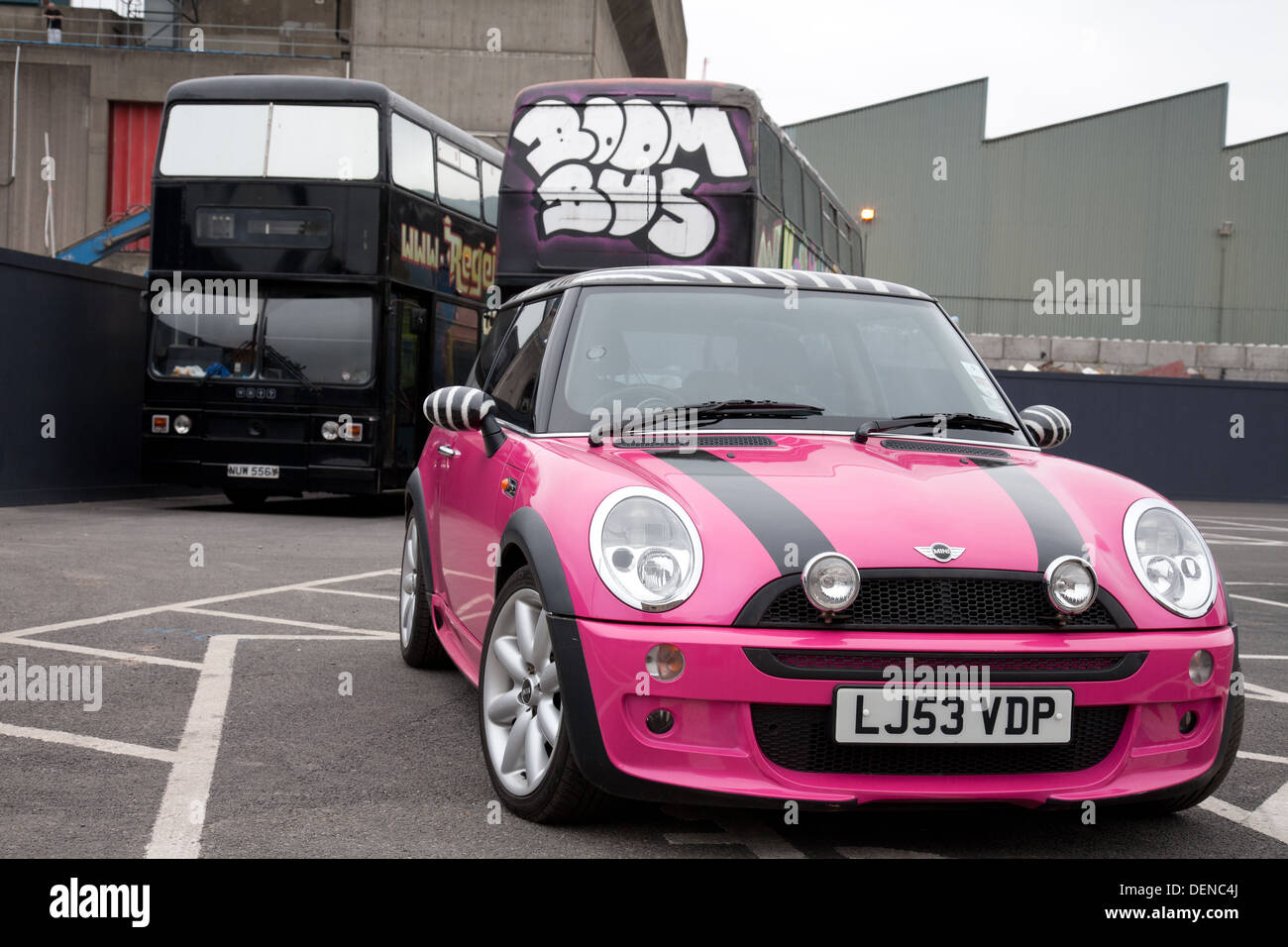 Mini bus in car park hi-res stock photography and images - Alamy