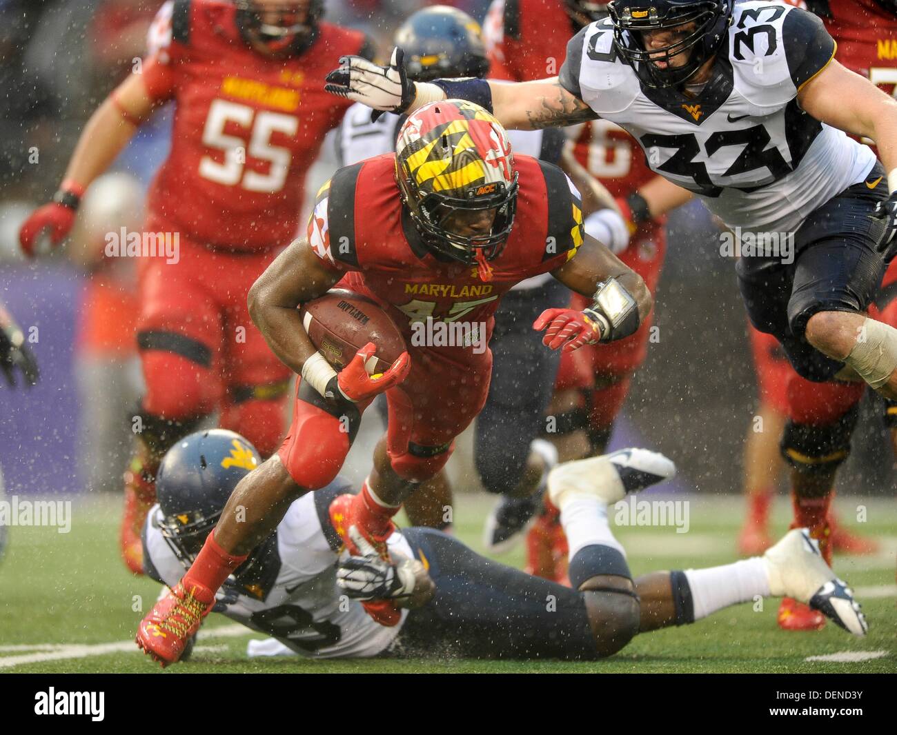 Baltimore, MD, USA. 21st Sep, 2013. Maryland Terrapins running back ...
