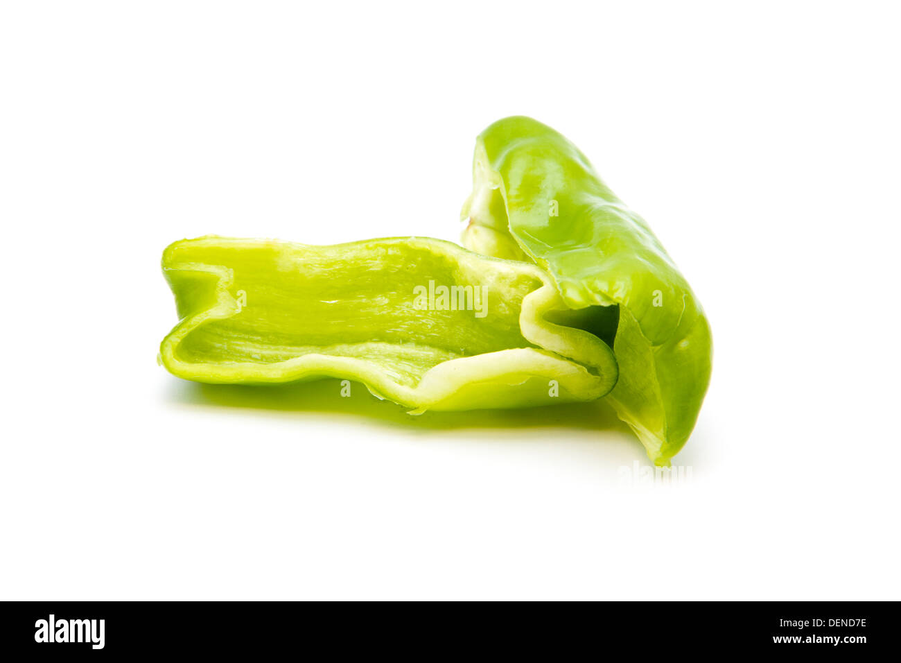 Fresh Green Capsicum on White background Stock Photo - Alamy