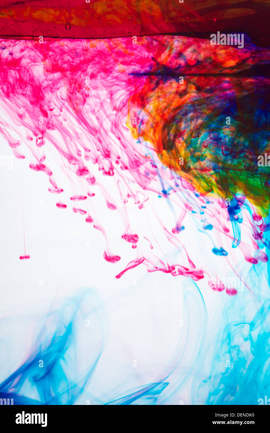 inks in water the color abstraction Stock Photo - Alamy