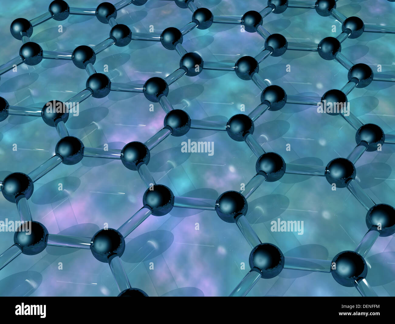 Illustration Of Carbon Atoms Forming The Honeycomb Lattice Of Graphene