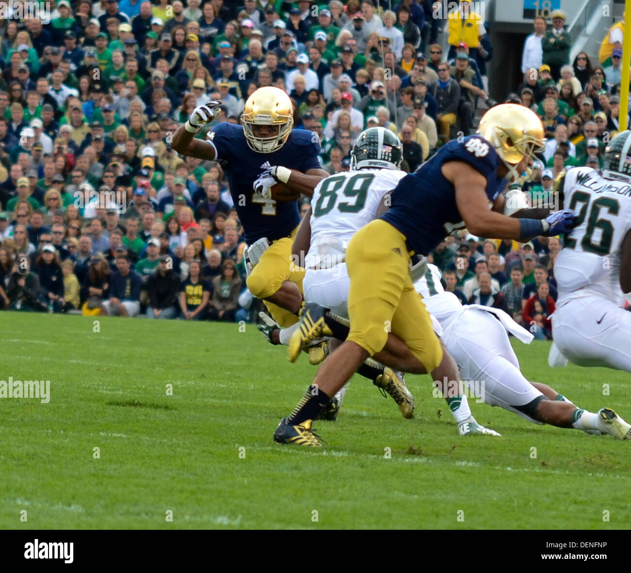 South Bend, Mi, USA.A. 21st Sep, 2013. September 21st, 2013: Braxston ...