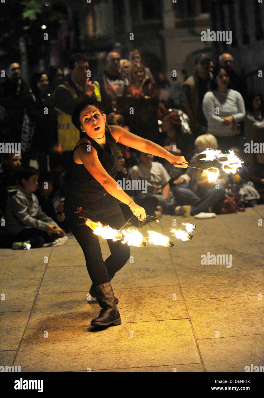 The Tribal Fire troupe provided a spectacular display of fire dance and ...