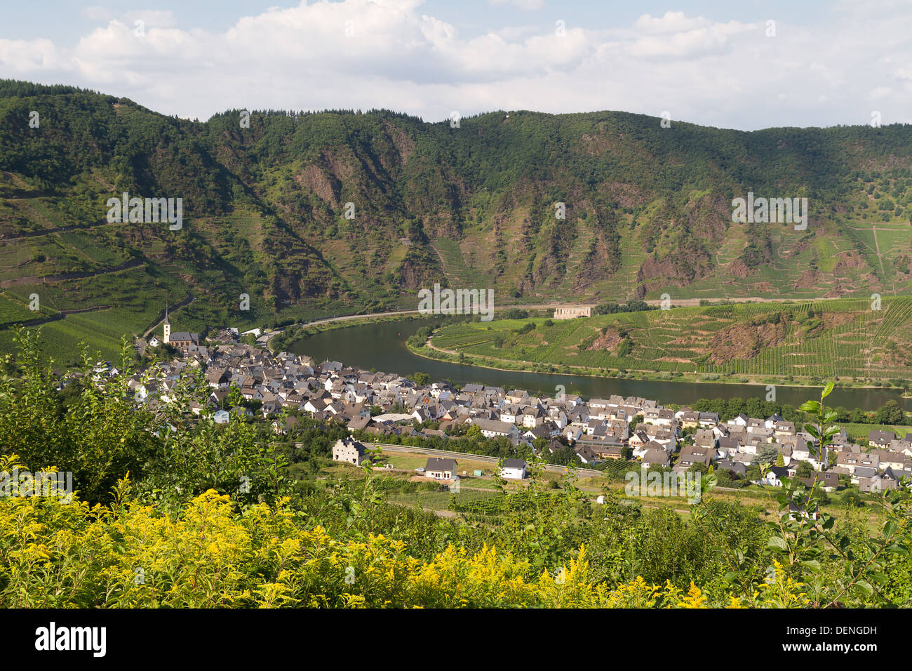 Moselschleife Bremm Rhineland Palatinate Germany Stock Photo - Alamy