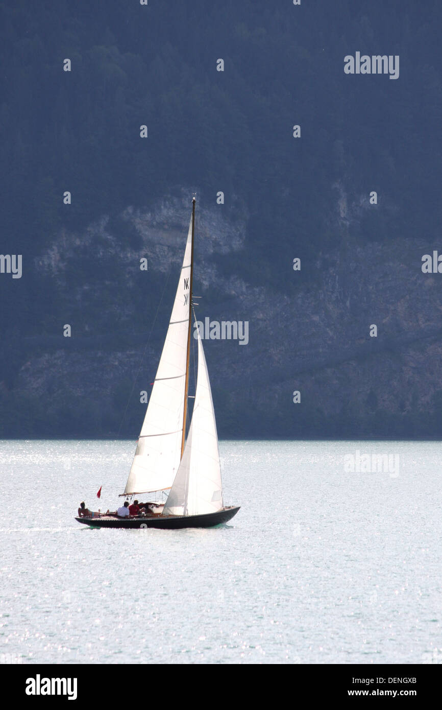 Sailing on Lake Stock Photo - Alamy