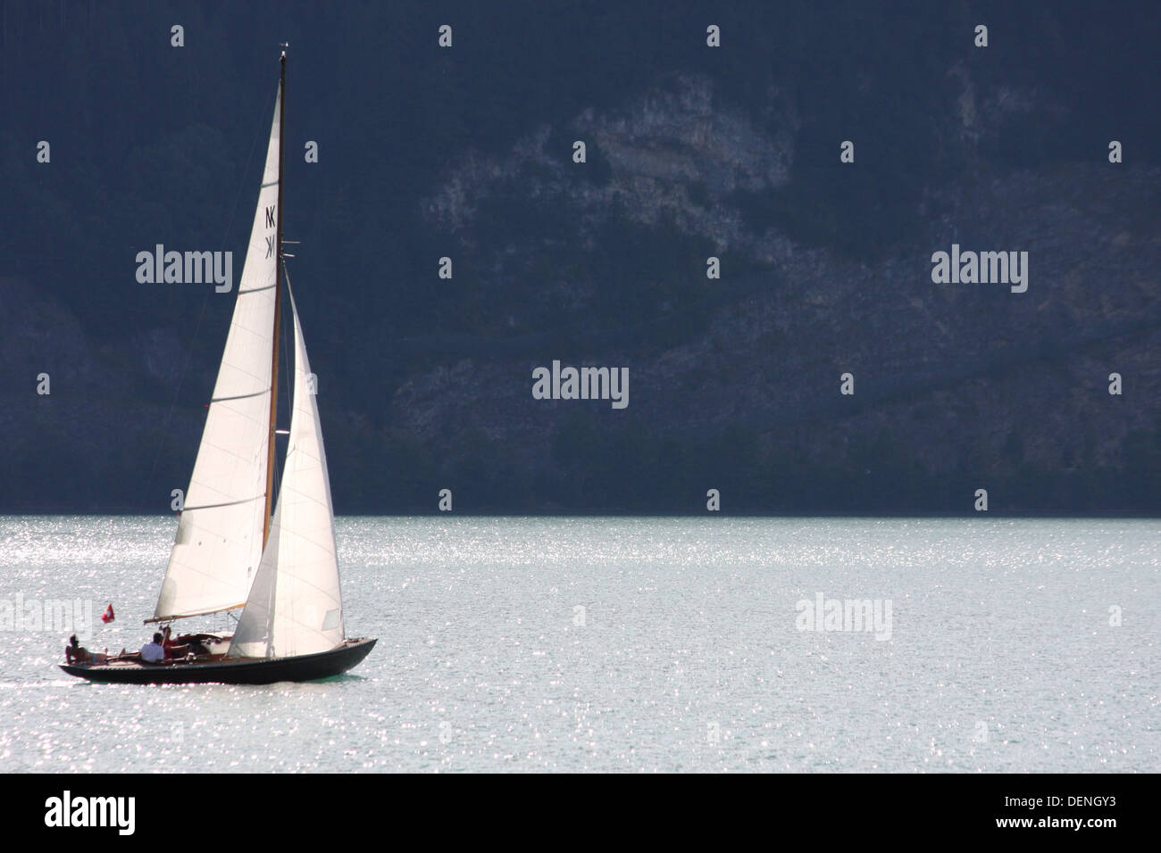 Sailing on Lake Stock Photo - Alamy