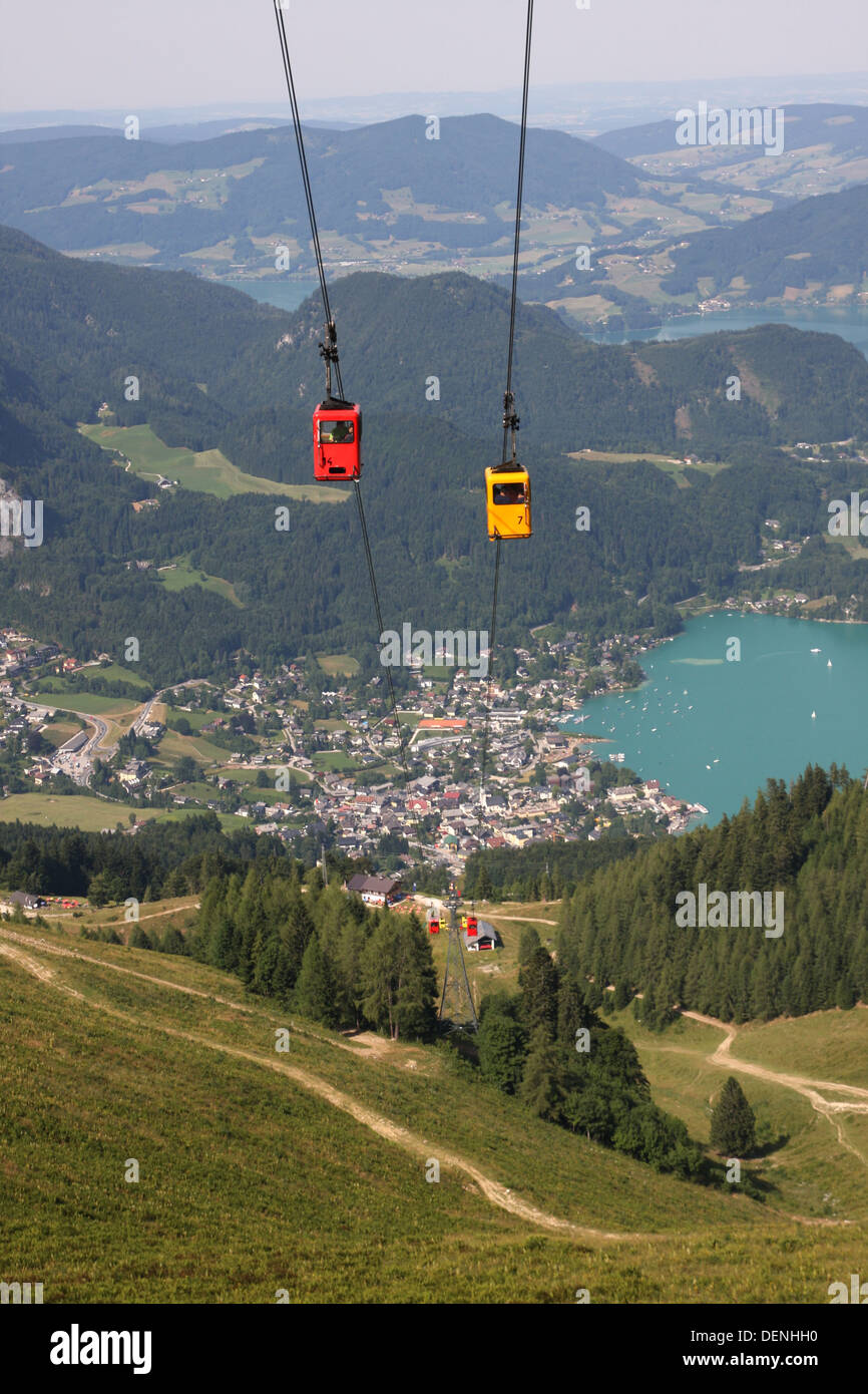 Zwolferhorn cable car at st gilgen hi-res stock photography and images ...