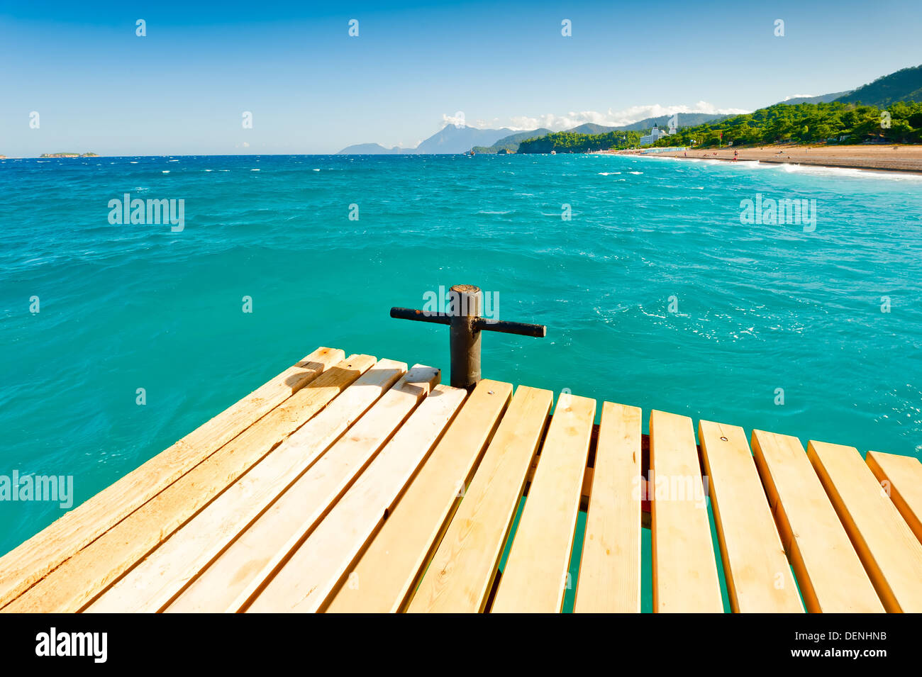 Wooden pier on the sea hi-res stock photography and images - Alamy