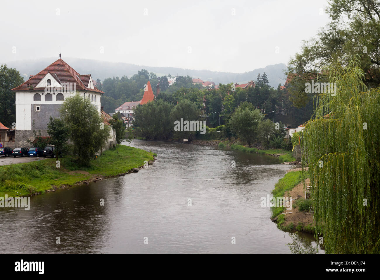 Old town of cesky krumlov krumlov with vltava hi-res stock photography ...