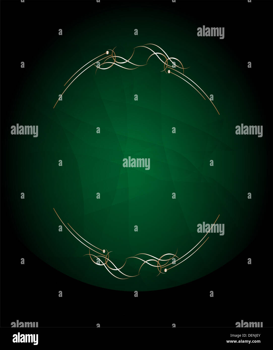 green card with golden floral frame Stock Photo - Alamy