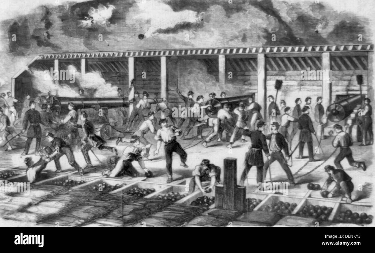 Civil war cannons in battery hi-res stock photography and images - Alamy