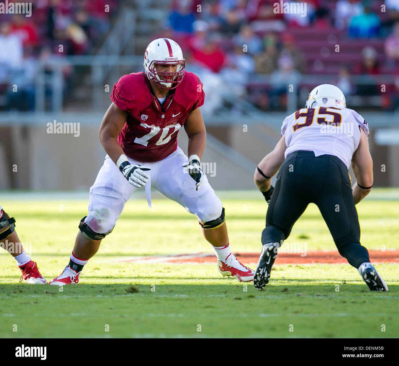 September 21, 2013: Stanford Cardinal offensive tackle Andrus Peat (70 ...
