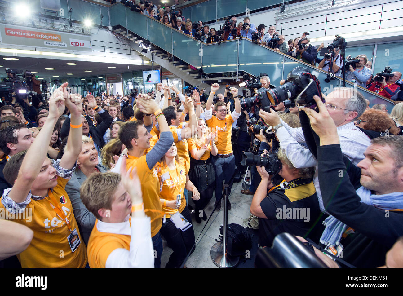 Berlin, Germany. September 22nd 2013. Angela Merkel renews her mandate ...
