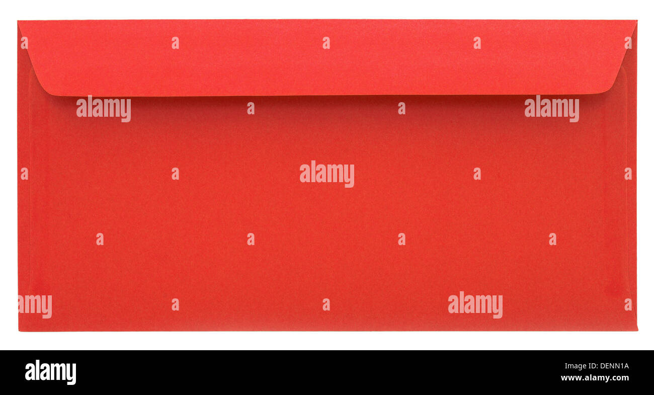 Red envelope isolated on white background Stock Photo - Alamy