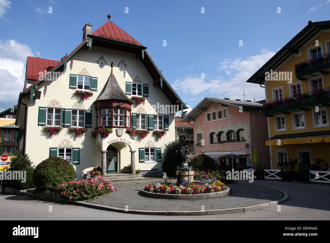 St Gilgen's town hall Stock Photo - Alamy