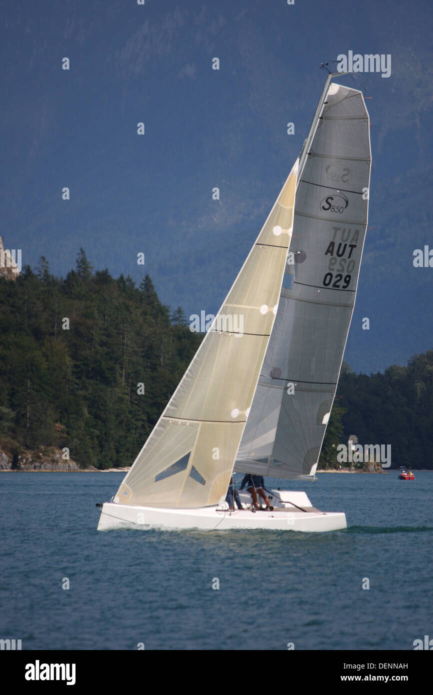 Sailing on Lake Stock Photo - Alamy