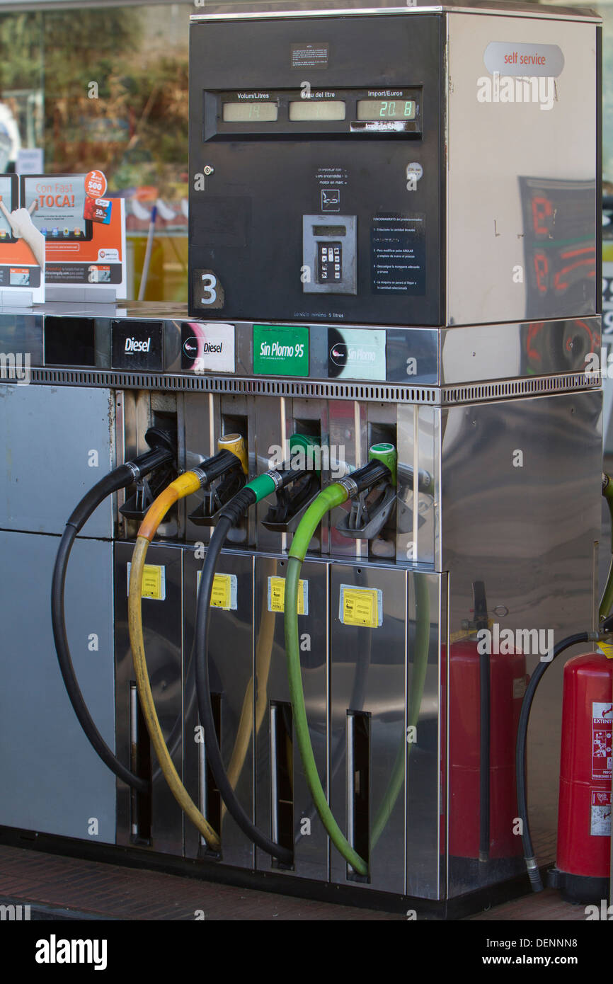 Petrol Pumps Spain Stock Photo - Alamy