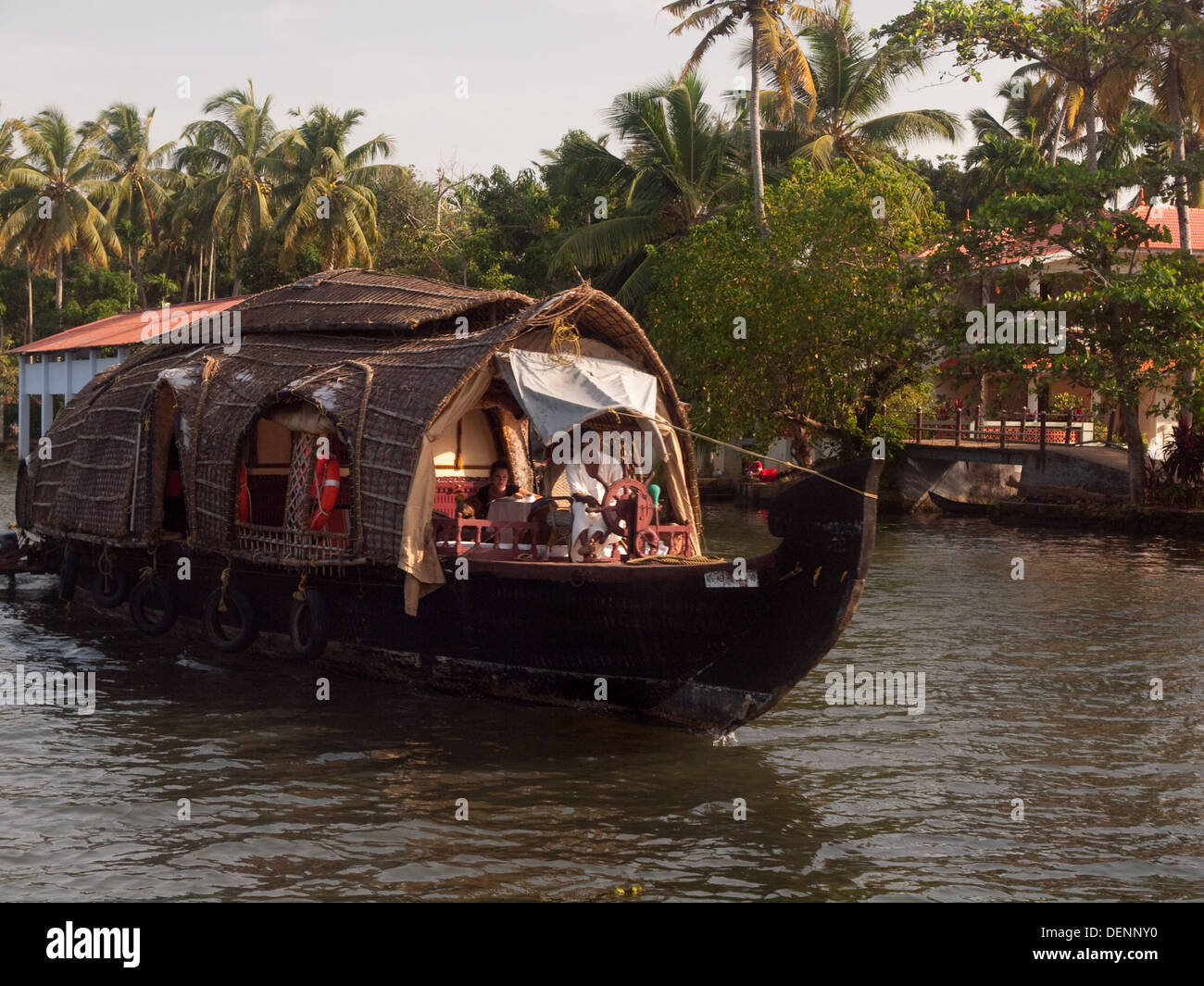 Houseboats, backwaters, Kerala Stock Photo - Alamy