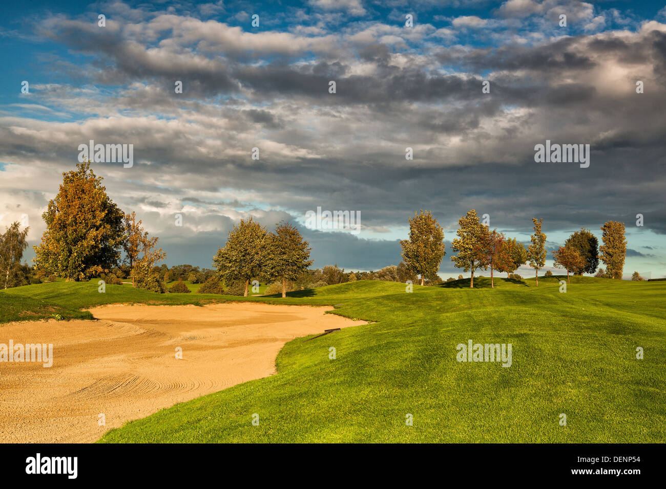 Summer golf course after storm Stock Photo - Alamy
