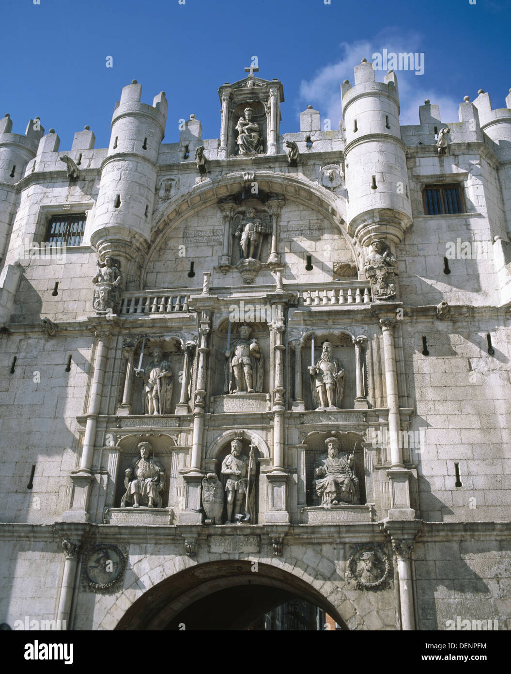 Puerta de Santa María, gate of the old town. Burgos. Spain Stock Photo ...