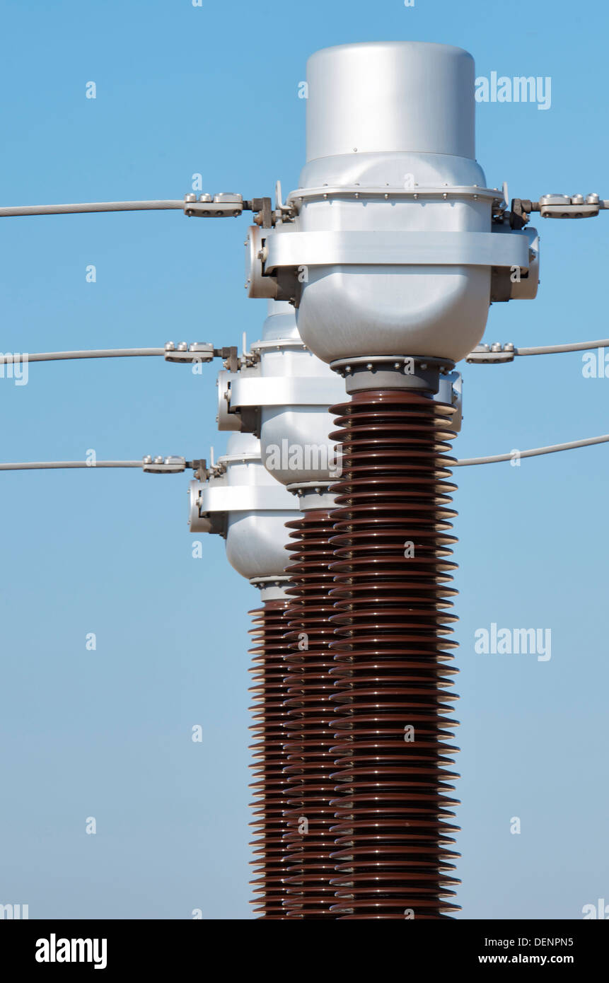 forefront of the elements of an electrical substation Stock Photo - Alamy