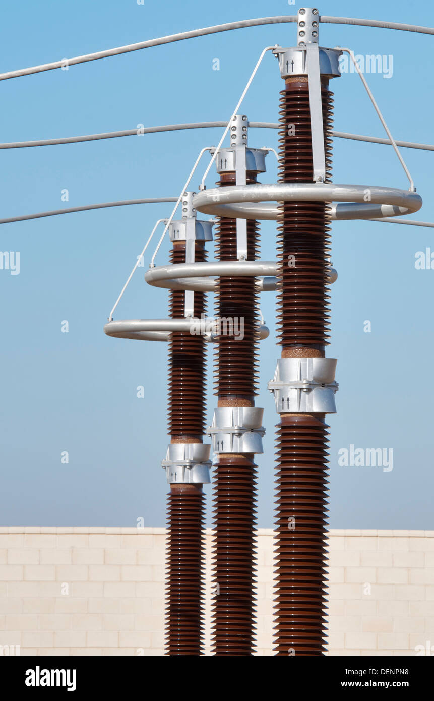 forefront of the elements of an electrical substation Stock Photo - Alamy