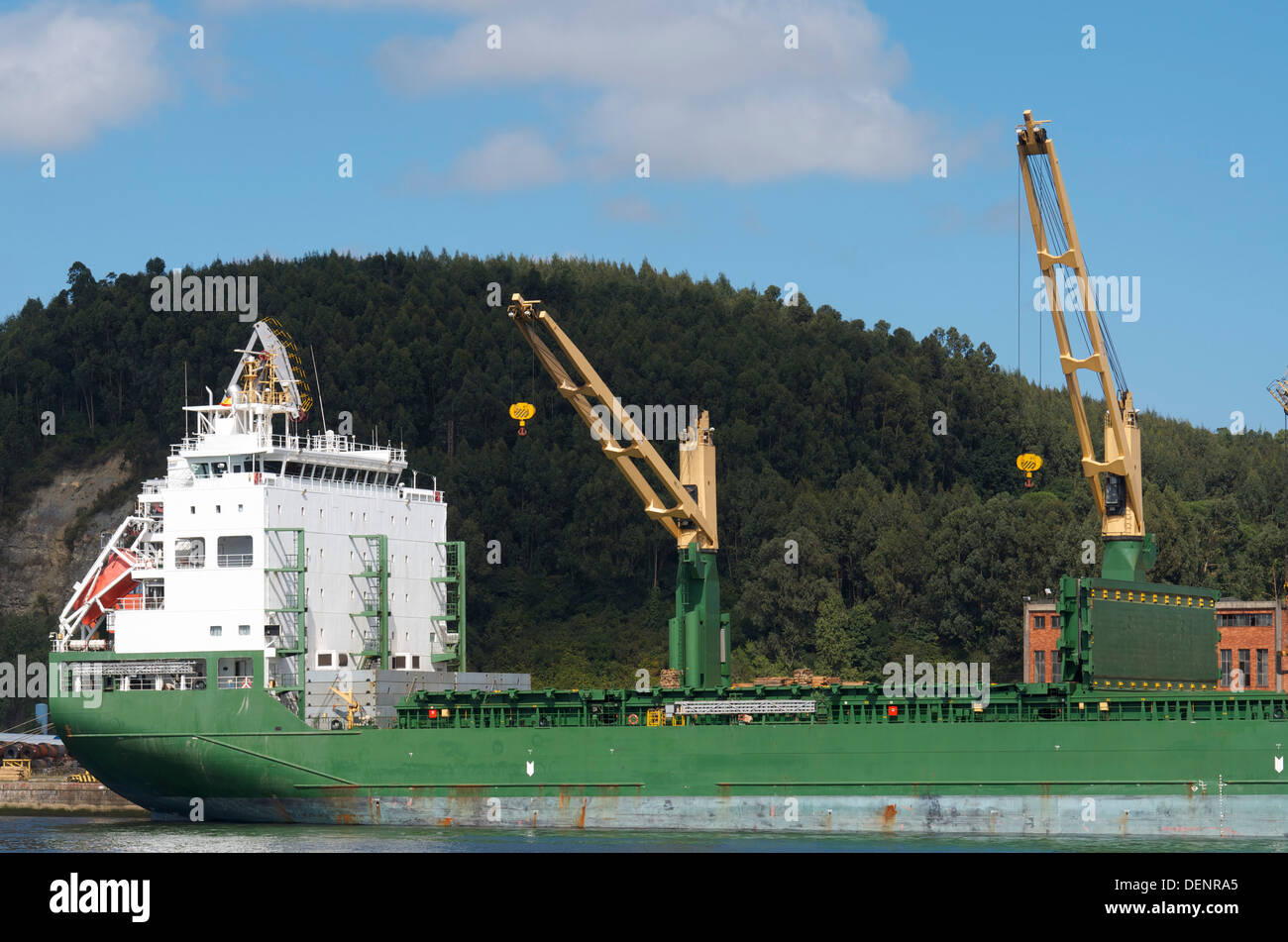 cargo ship in the port of Aviles, Asturias, Spain Stock Photo - Alamy