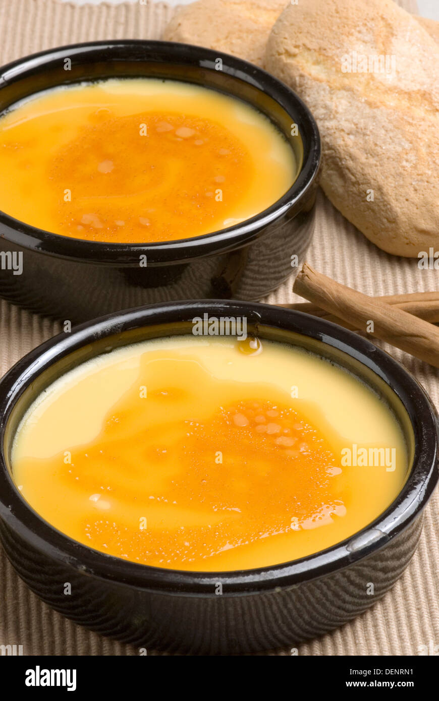 Custard cream Catalan style Stock Photo - Alamy