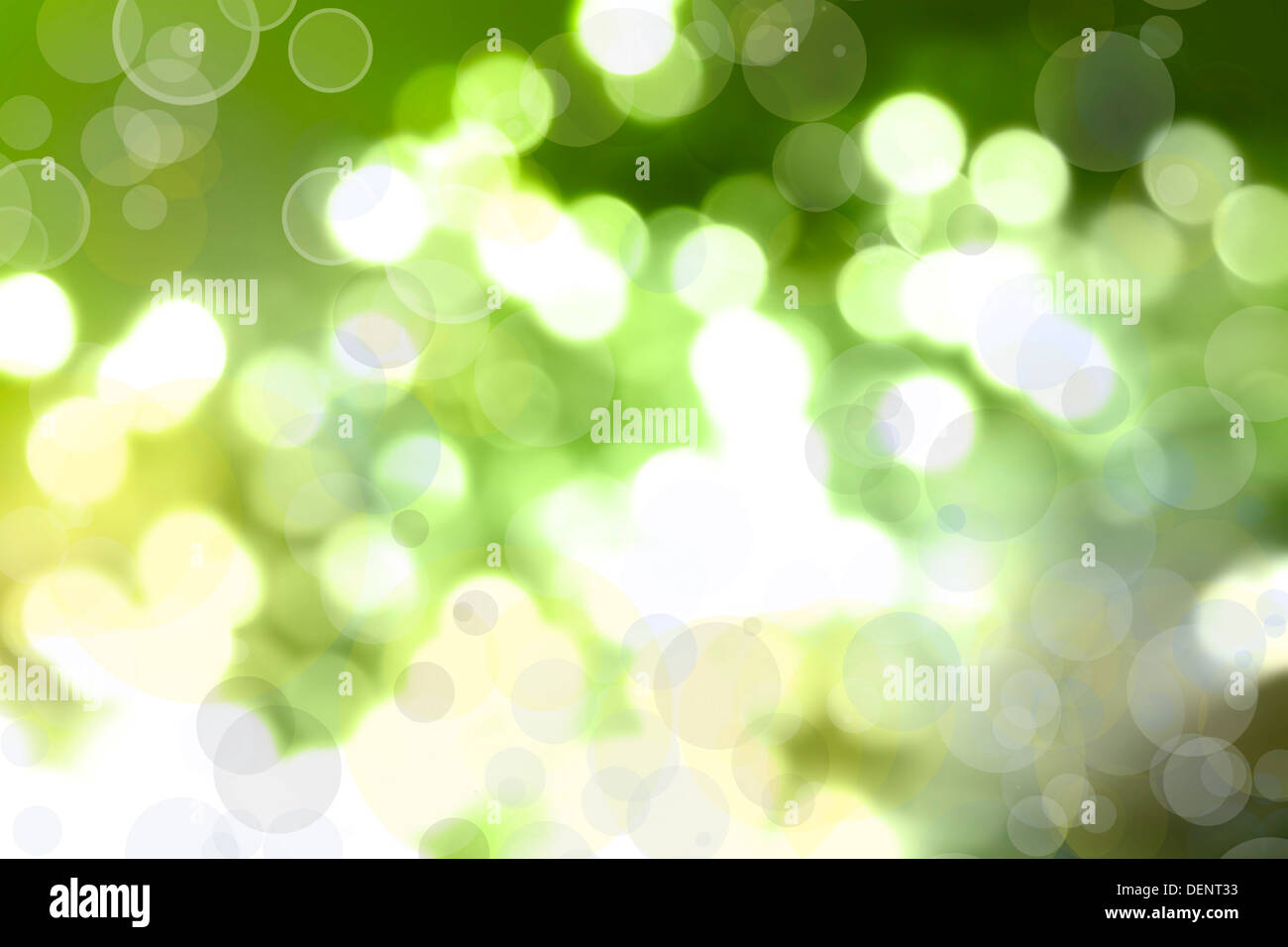 Bright circles of light abstract green background Stock Photo - Alamy