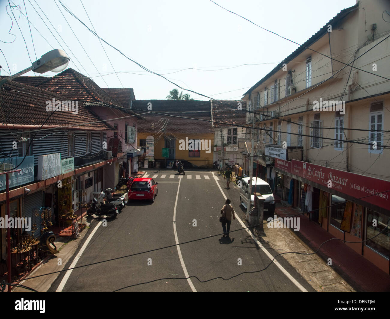 Jew Town streets Fort Cochin Kerala India Stock Photo - Alamy