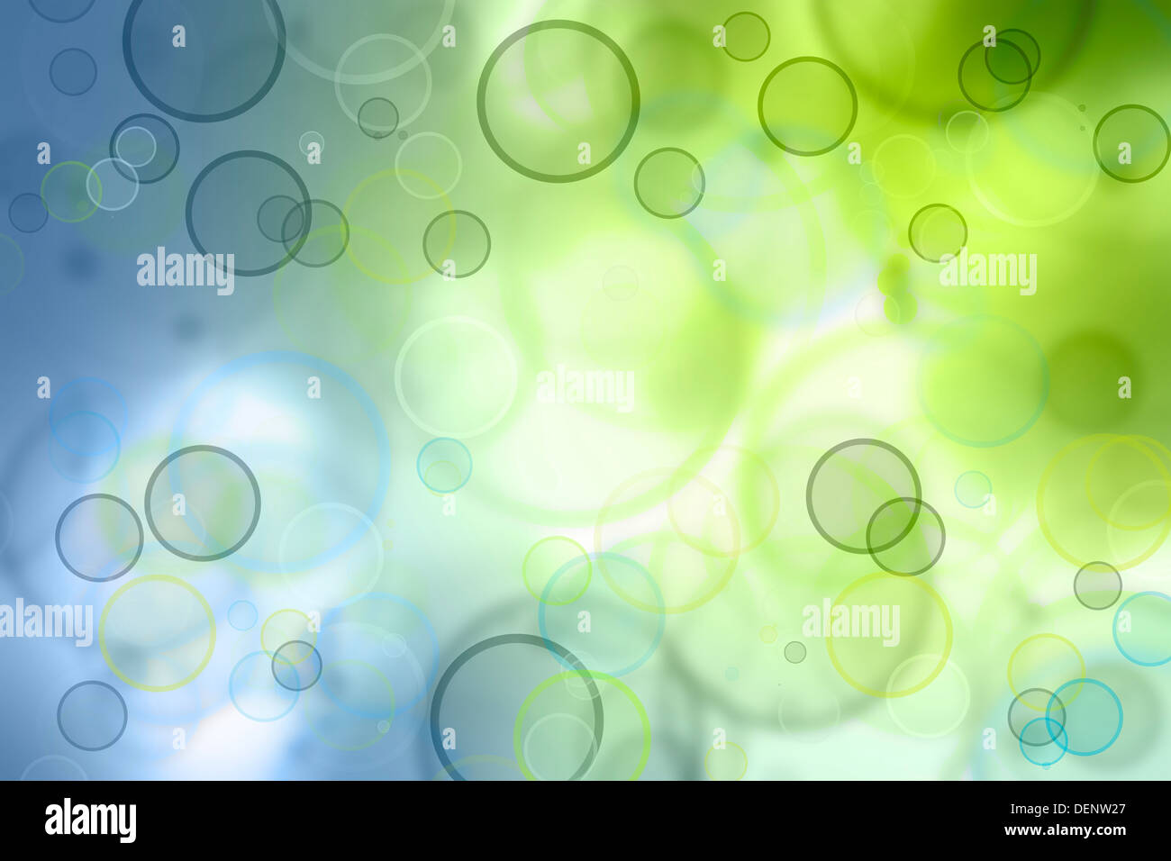 Bright circles blue green abstract background Stock Photo - Alamy
