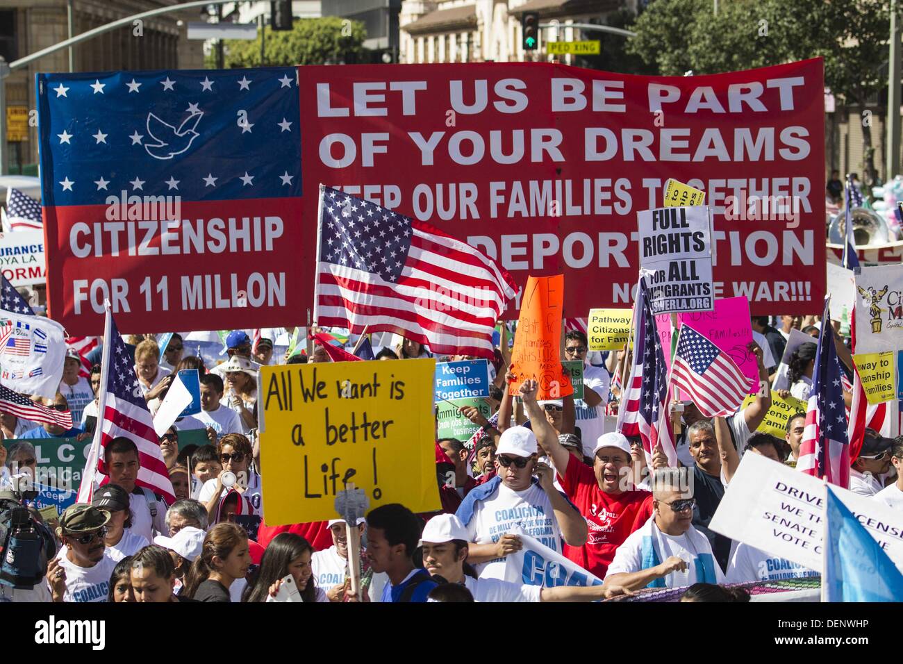 Los Angeles, California, USA. 22nd Sep, 2013. Thousands of immigration ...