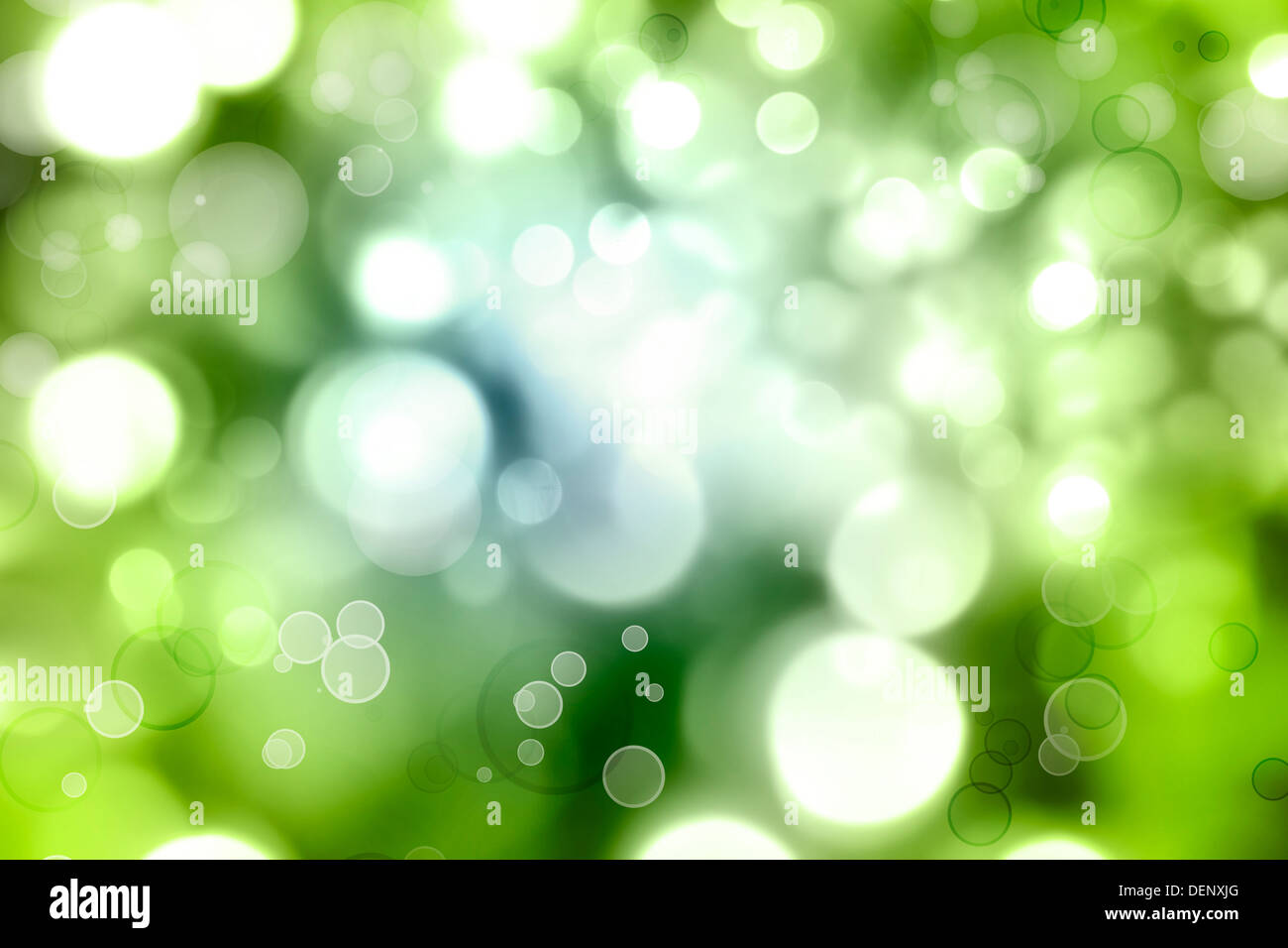 Bright circles of light abstract green color background Stock Photo - Alamy