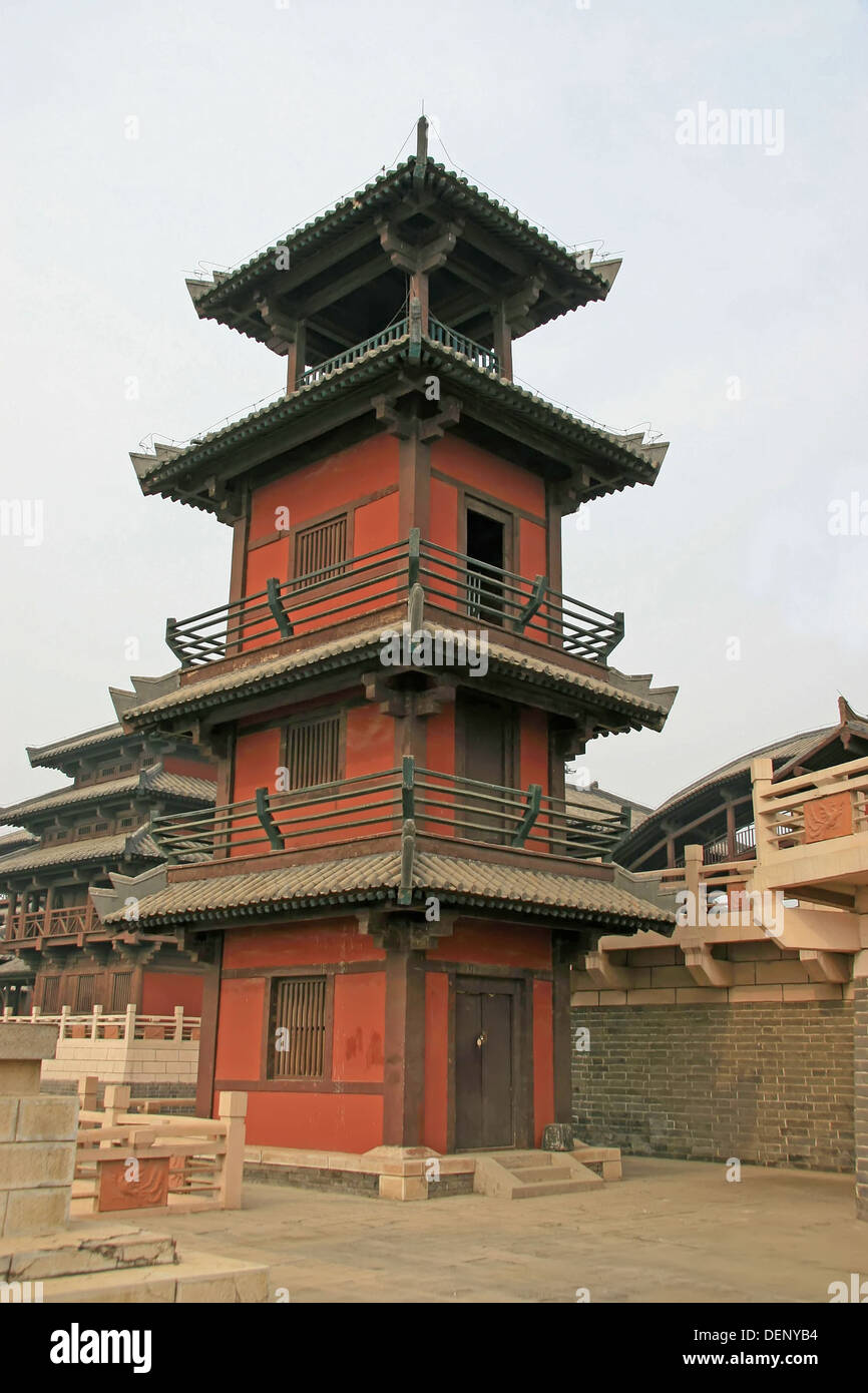 chinese ancient architecture landscape in Film shooting base, Zhuozhou ...