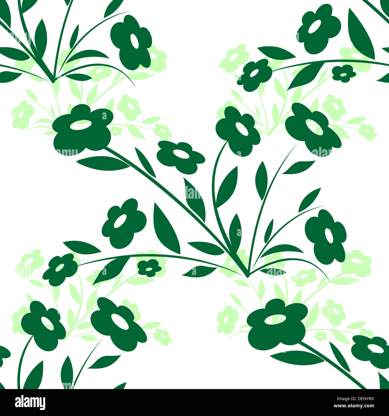 Continuous background with abstract flowers. The illustration on a ...