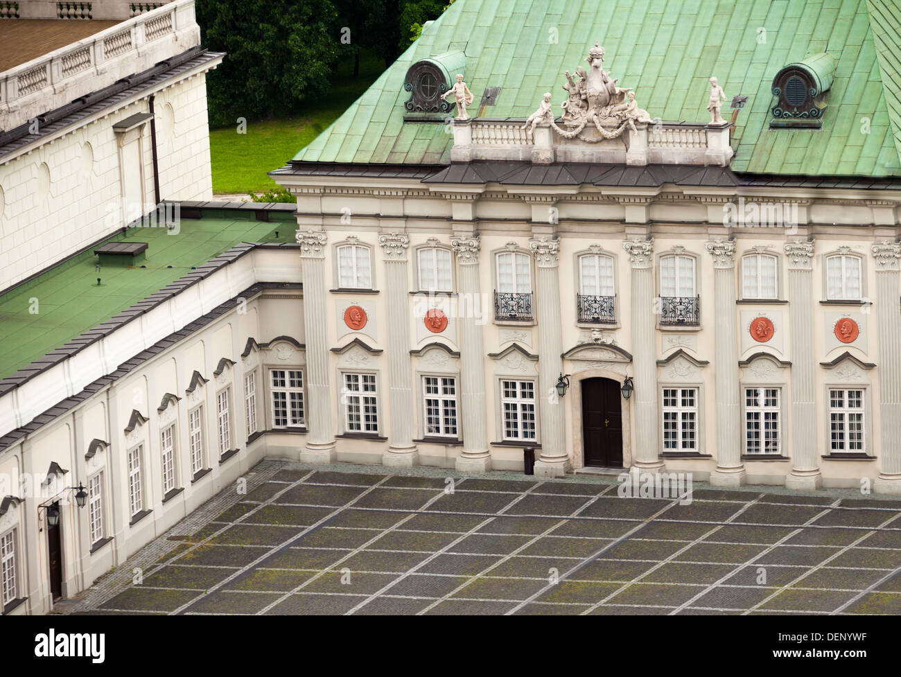 Royal Castle inner yard, view from near bell tower Stock Photo - Alamy