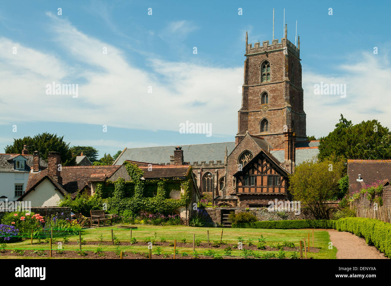 Priory Church of St George at Dunster, Somerset, England Stock Photo ...