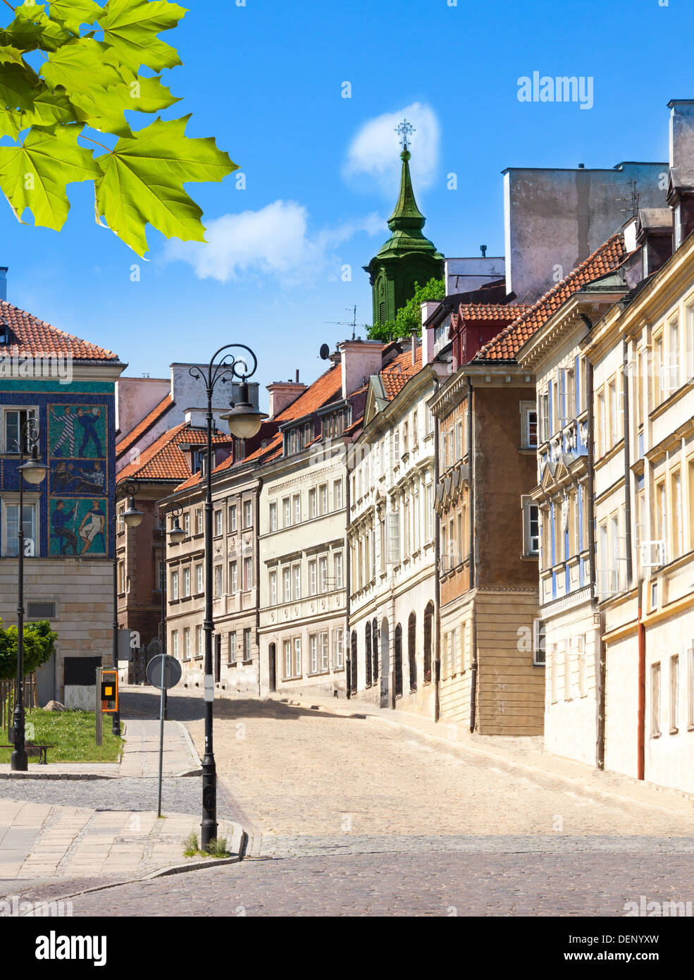 Bolesc,Mostowa, Brzozowa, Bugaj streets view in Warsaw, capital of ...