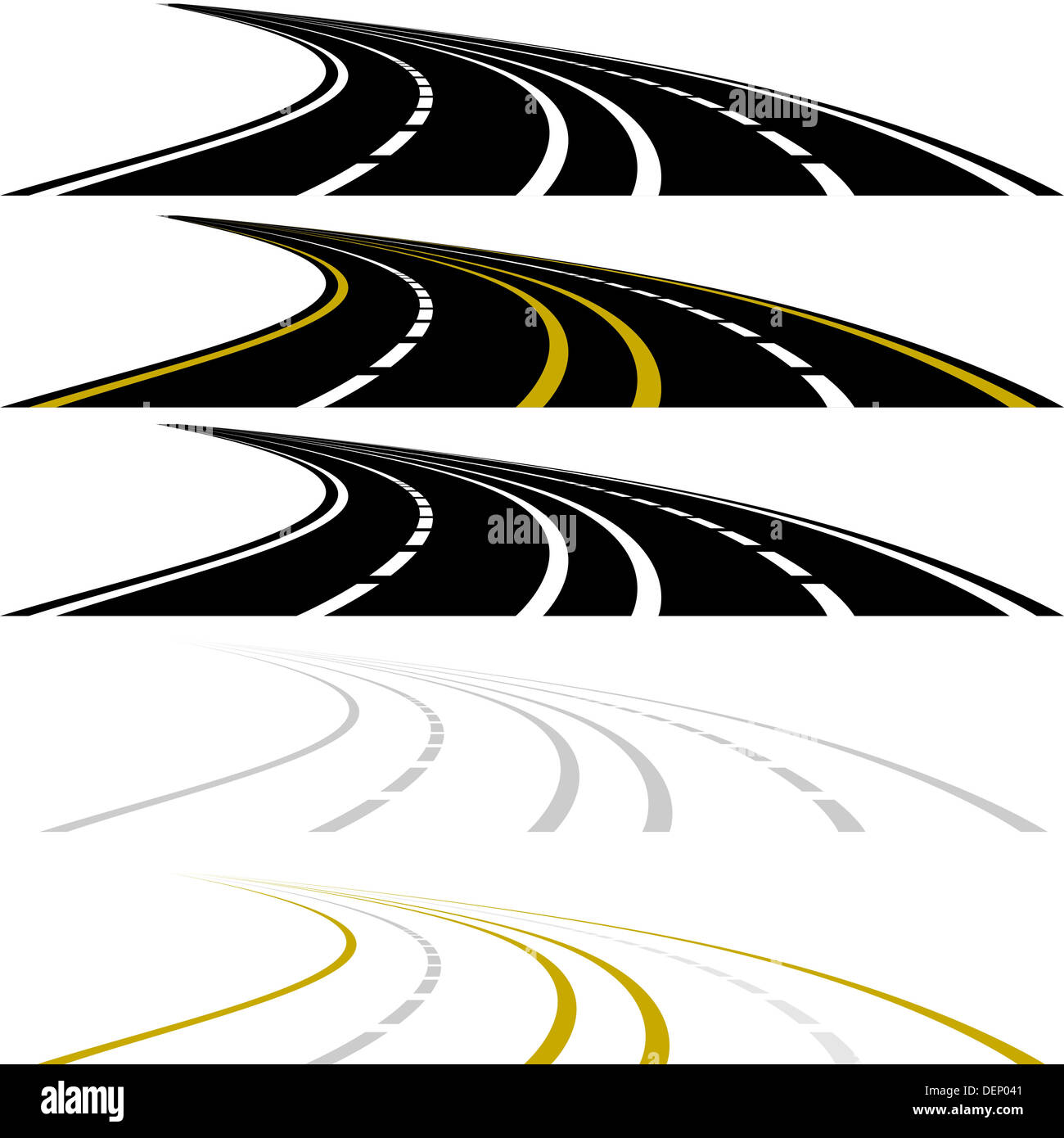 Abstract image of a highway. Highway with road markings. The ...