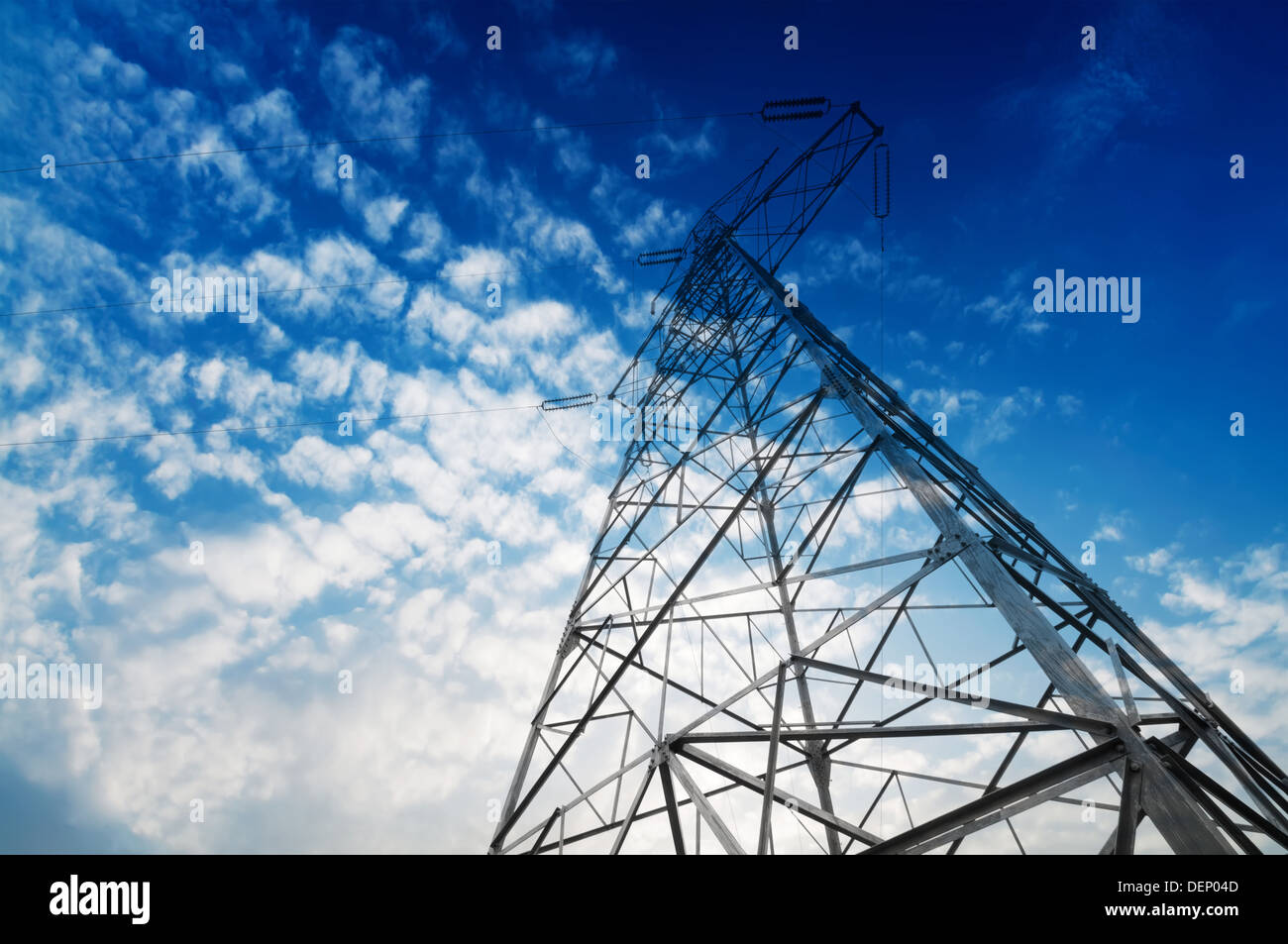 Power tower in the sky background Stock Photo - Alamy